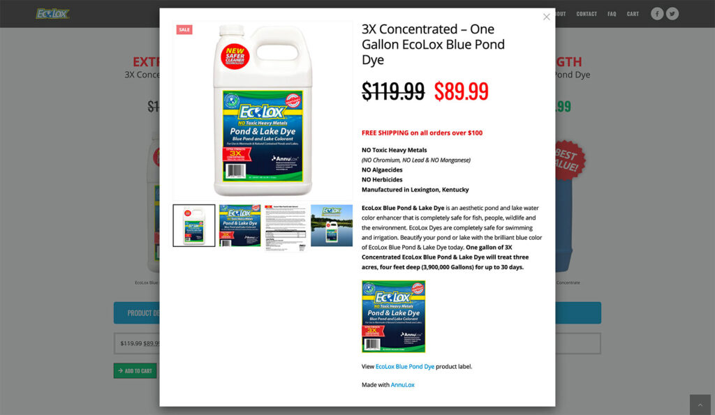 EcoLox Dyes Website - Camenisch Design Associates